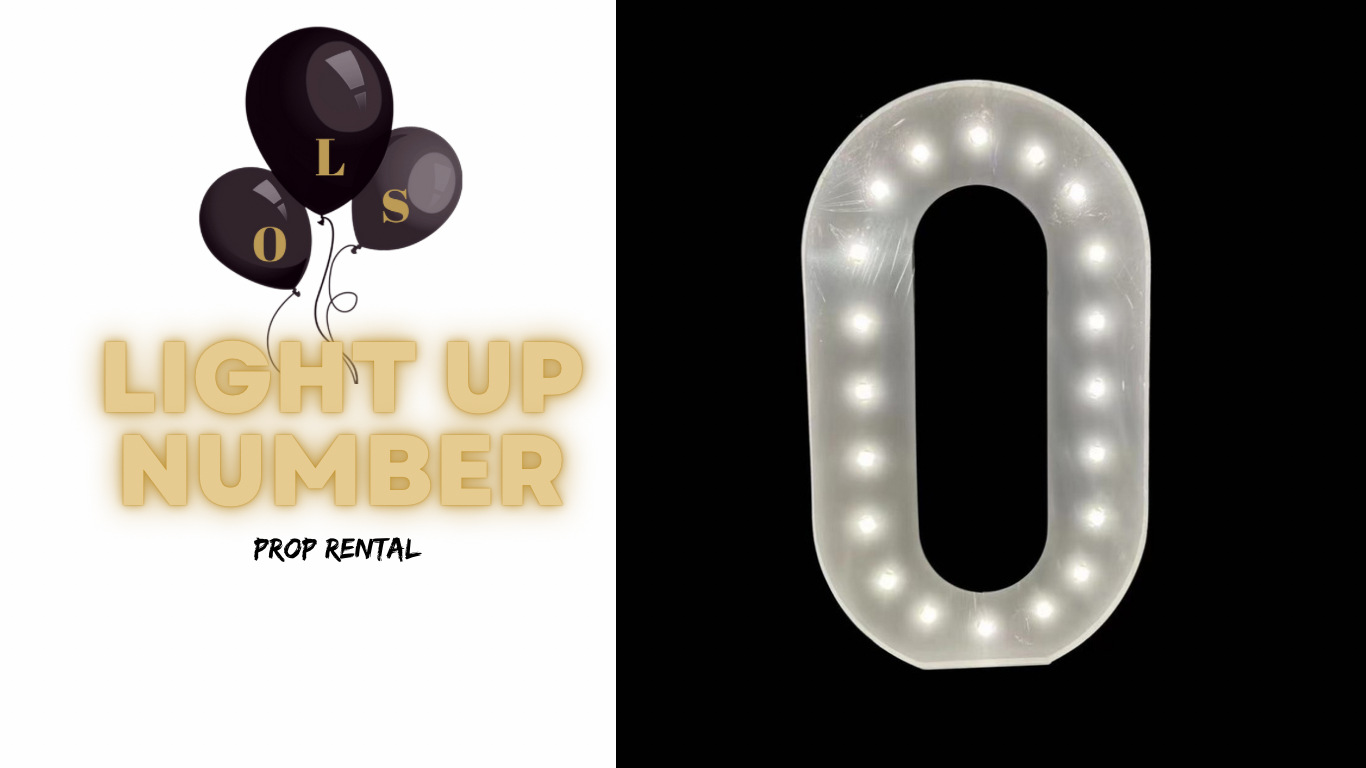 LIGHT UP NUMBER “0” ~ rental – OOH LALA STYLING