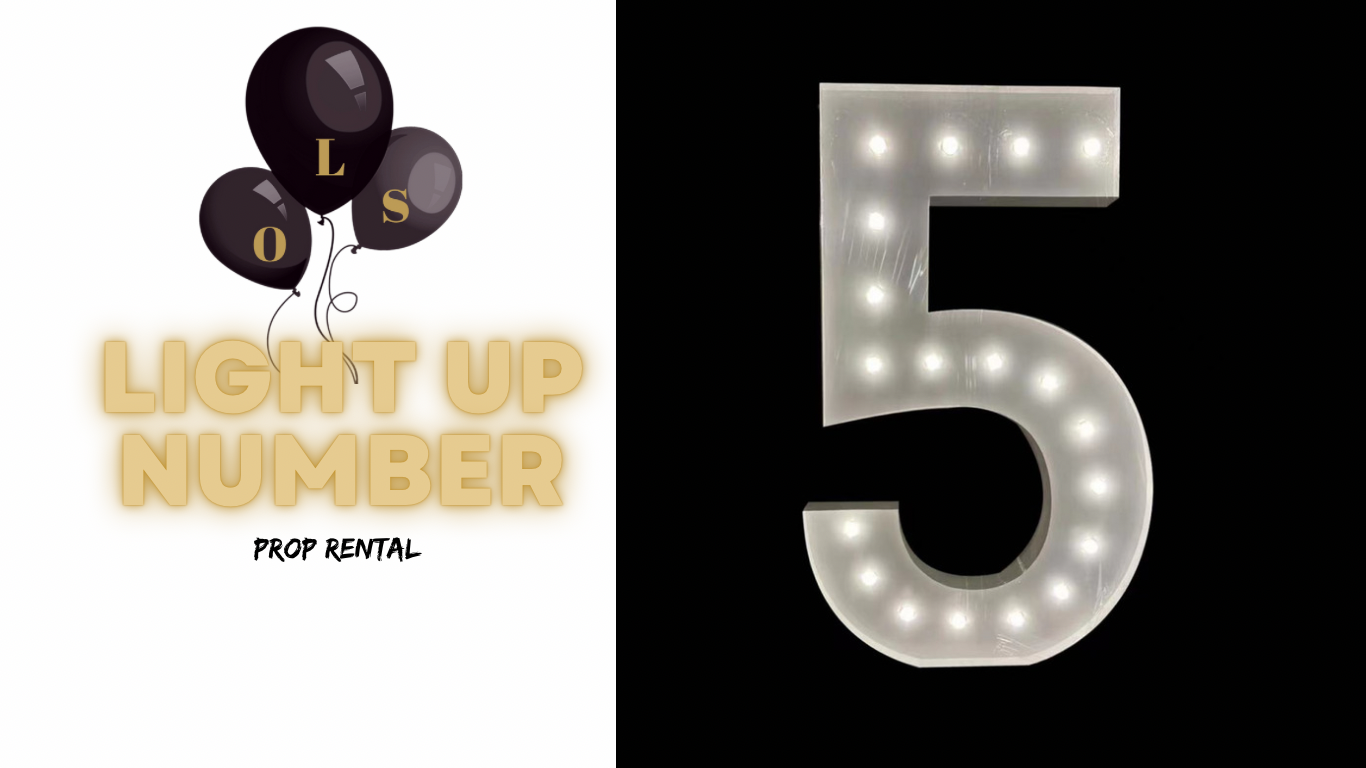 LIGHT UP NUMBER “5” ~ rental – OOH LALA STYLING
